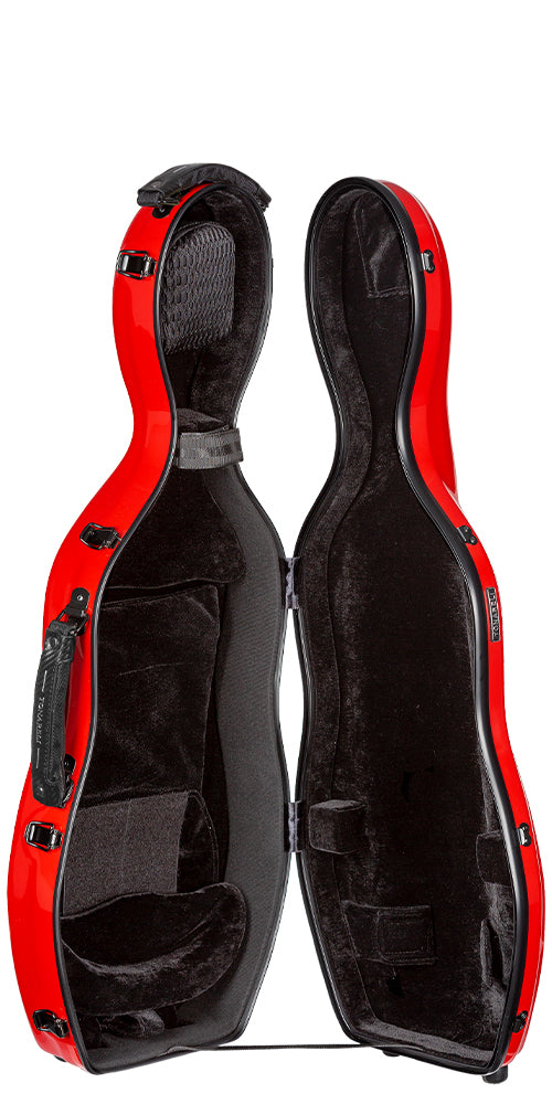 Tonareli Shaped Viola Fiberglass Cases with Wheels VAF1004 Red – Fiddle ...