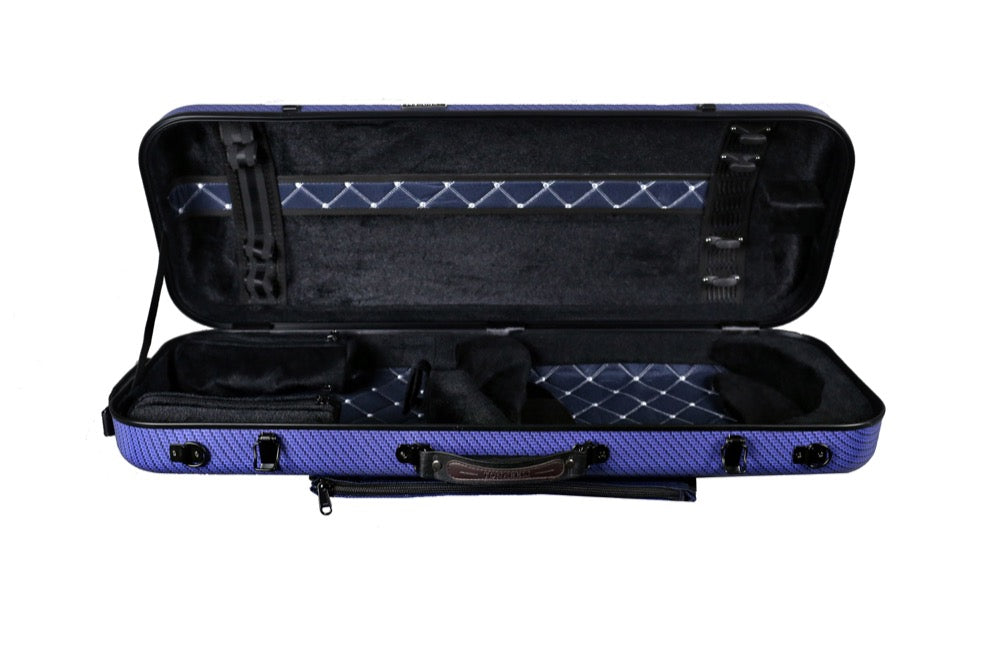 Tonareli Oblong Fiberglass Viola Case Special Edition Blue Checkered V ...